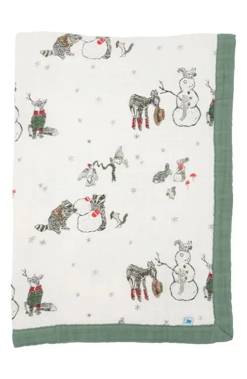 LITTLE UNICORN Cotton Muslin Baby Quilt - Snow Day