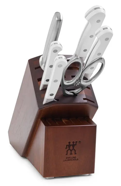 ZWILLING Pro Le Blanc 7-piece Knife Block Set - Silver