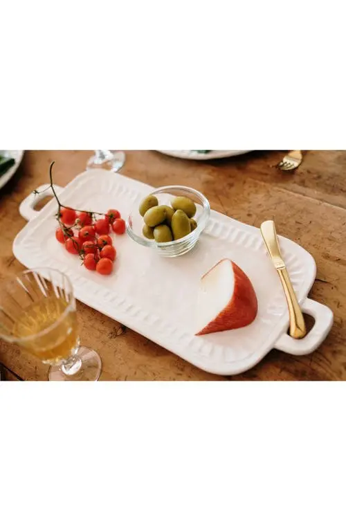 VIETRI Pietra Serena Handled Rectangular Tray