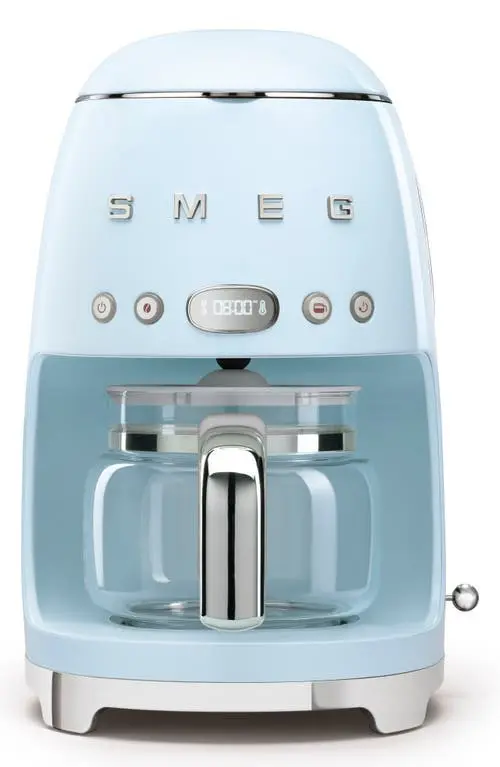 SMEG 50s Retro Style 10-cup Drip Coffeemaker - Pastel Blue