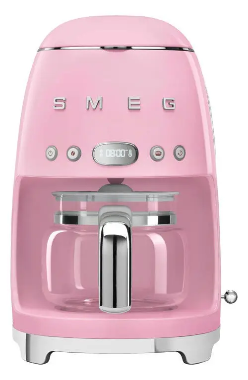 SMEG 50s Retro Style 10-cup Drip Coffeemaker - Pink