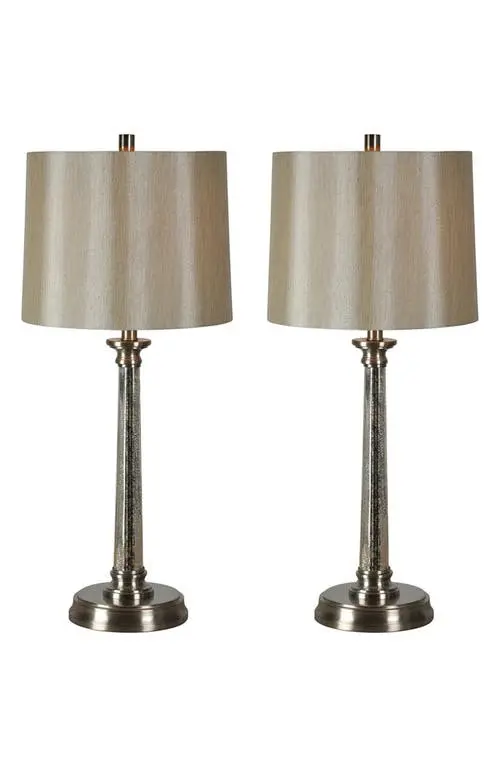 RENWIL Brooks Set Of 2 Table Lamps - Satin Nickel
