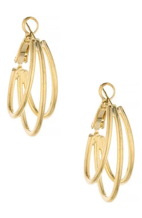 Ettika Triple Hoop Earrings - Gold