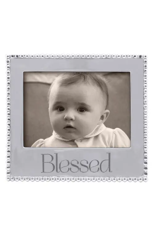 MARIPOSA Blessed Beaded Picture Frame - Silver
