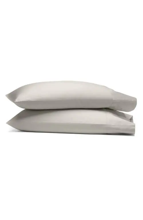 BOLL & BRANCH Signature Soft 300 Thread Count Set Of 2 Organic Cotton Pillowcases - Pewter