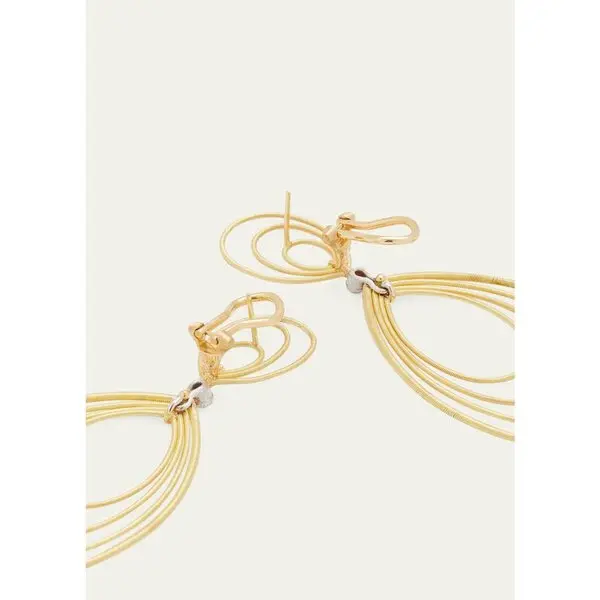 Buccellati Hawaii 18k Gold Pendant Earrings, 5cm