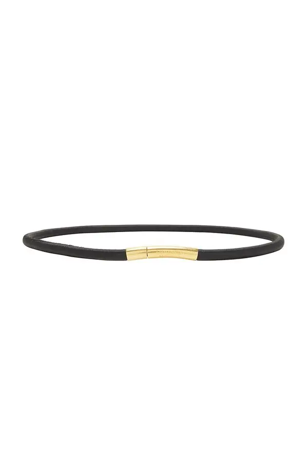 Bottega Veneta Tubular Belt - Black & Gold