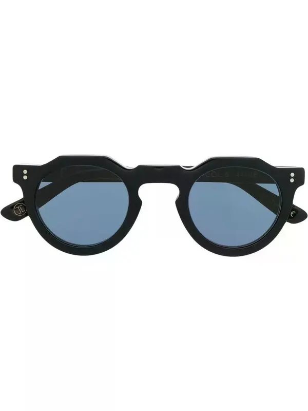 LESCA Round-frame Sunglasses - Black