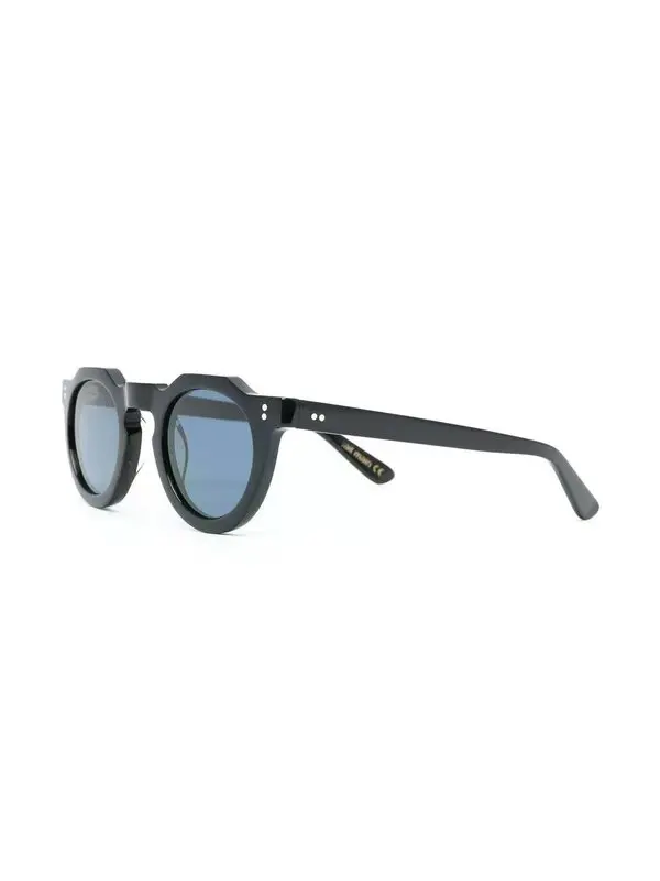 LESCA Round-frame Sunglasses - Black