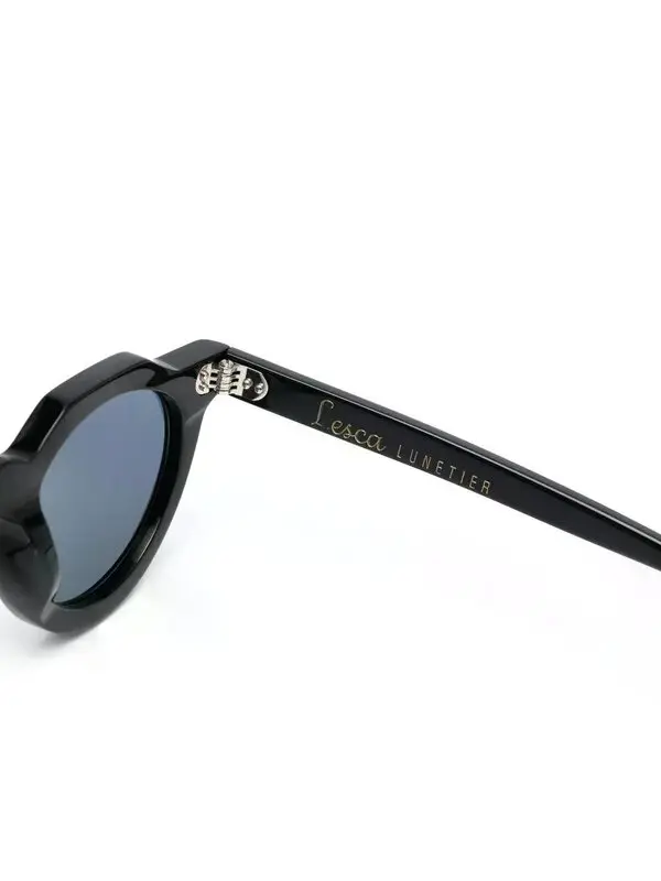 LESCA Round-frame Sunglasses - Black