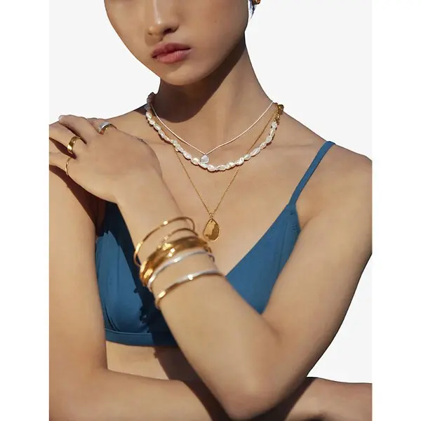Monica Vinader Siren Petal Sterling Chain Necklace - Silver