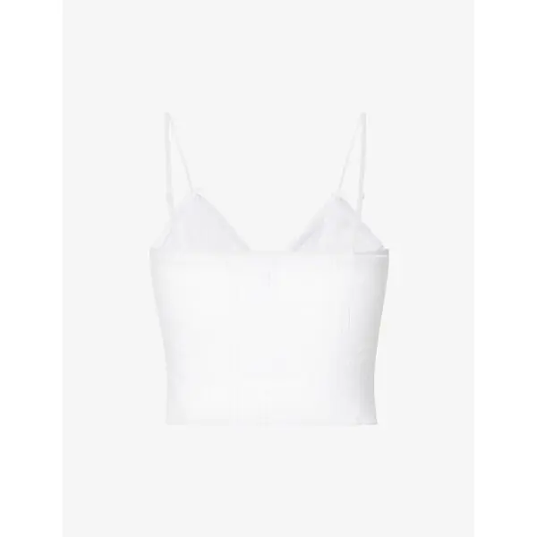 COU COU Pointelle Sleeveless Cotton Top