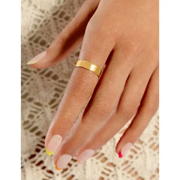 Monica Vinader Siren Muse 18ct Vermeil Ring - Yellow Gold