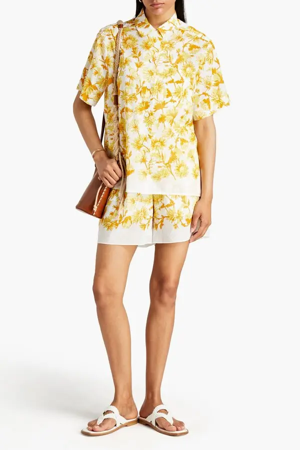 Paul Smith Floral-print Cotton-mousseline Shorts