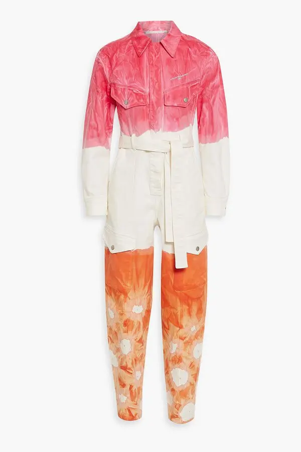 Stella McCartney Tie-dyed Denim Jumpsuit - Multicolor