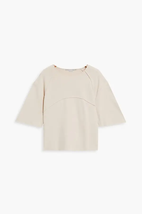 Stella McCartney Cropped Pintucked Crepe Top