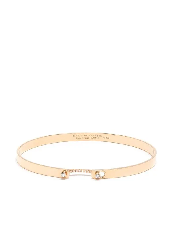 NOUVEL HERITAGE 18kt Rose Business Meeting Mood Diamond Bangle - Gold