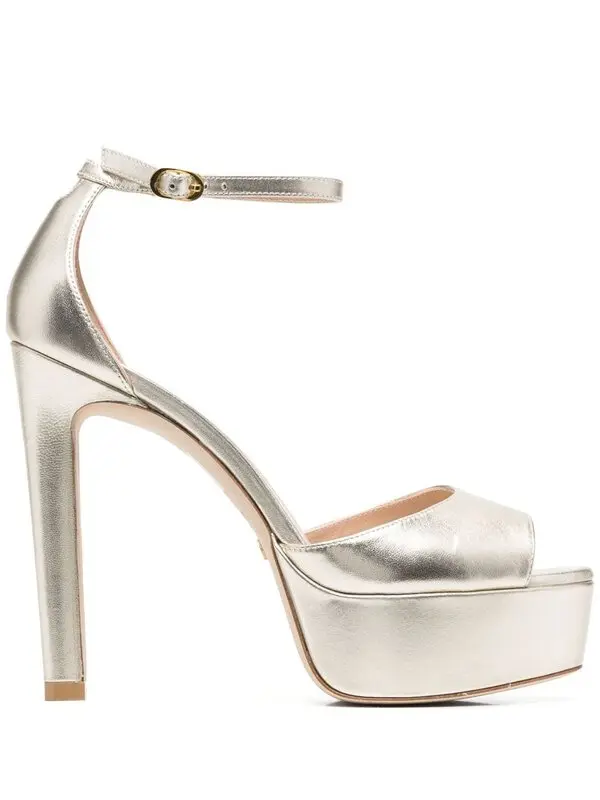 STUART WEITZMAN Disco Platform 130mm Sandals - Gold