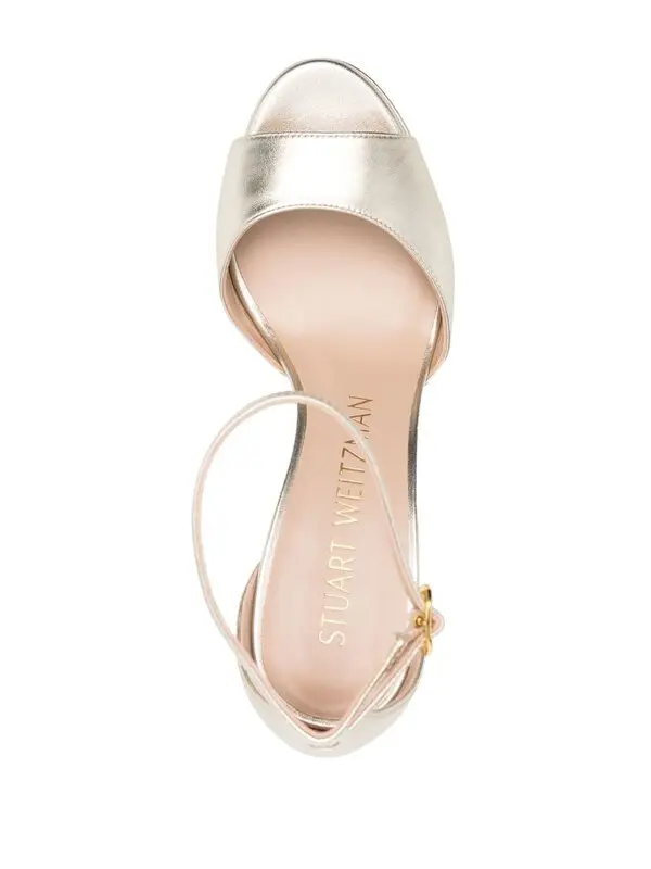 STUART WEITZMAN Disco Platform 130mm Sandals - Gold