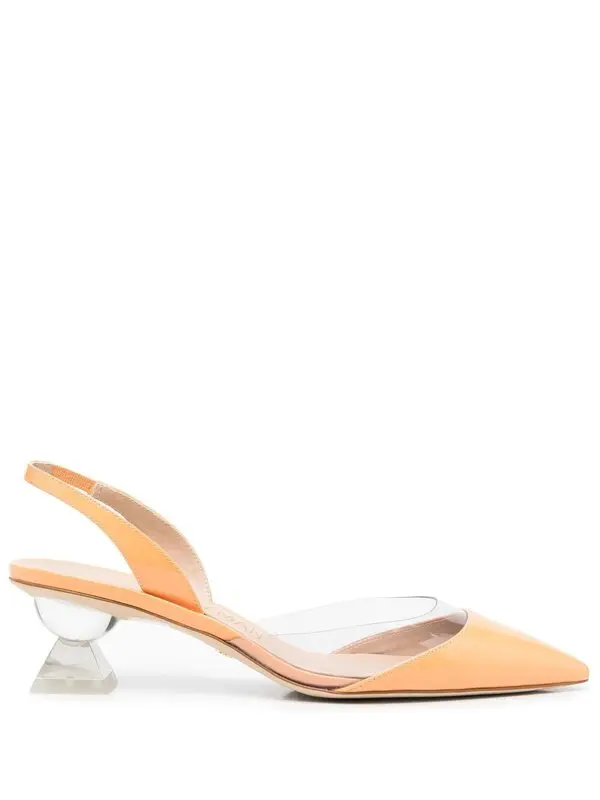 STUART WEITZMAN Lucite Sculpt Pumps - Orange