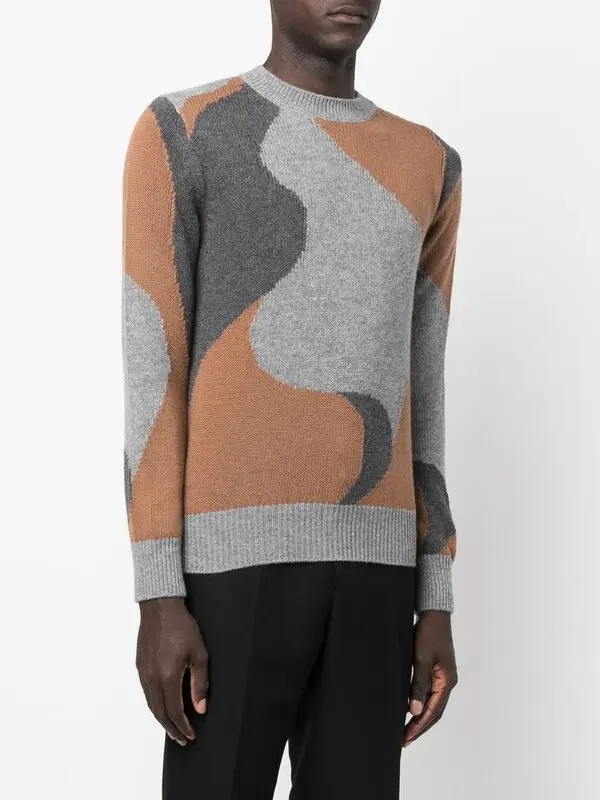 Herno Abstract-pattern Knitted Jumper