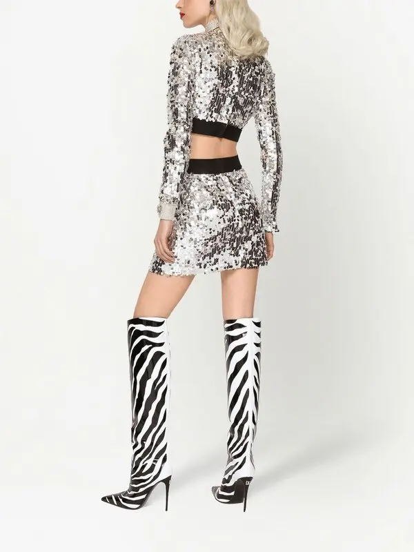 Dolce & Gabbana Sequin-embellished Crop Top