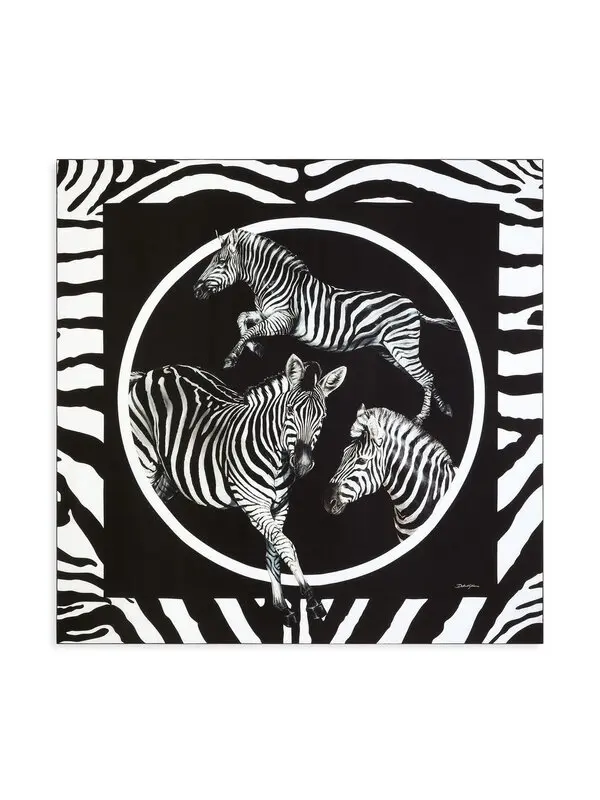 Dolce & Gabbana Zebra-print Twill Scarf