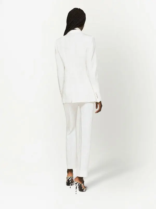 Dolce & Gabbana Turlington Floral-brocade Blazer - White