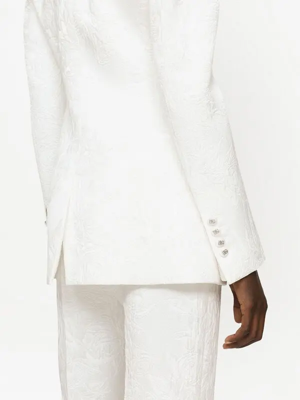 Dolce & Gabbana Turlington Floral-brocade Blazer - White