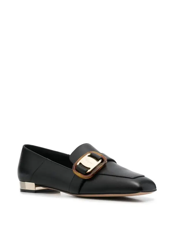 FERRAGAMO Logo-plaque Leather Loafers