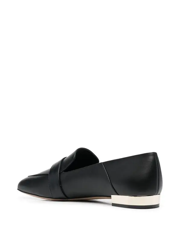 FERRAGAMO Logo-plaque Leather Loafers
