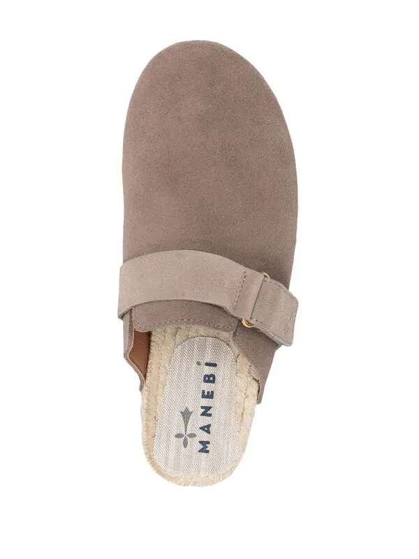 Manebí Suede Round-toe Mules - Brown