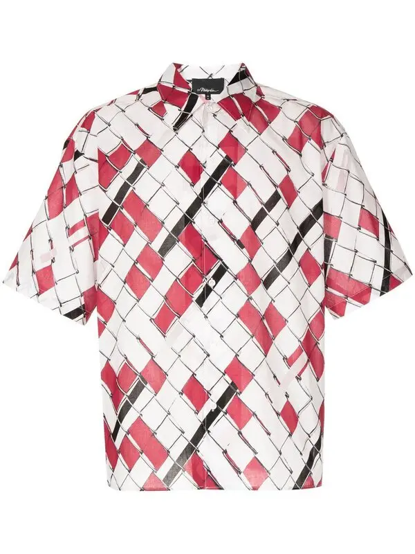 3.1 Phillip Lim Woven-print Short-sleeved Shirt