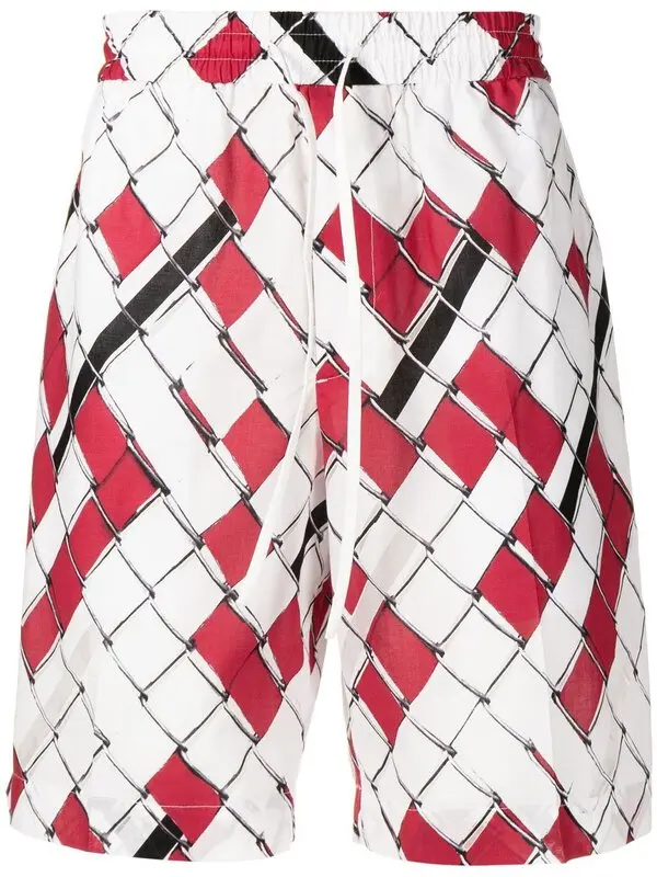 3.1 Phillip Lim Woven-print Deck Shorts - White