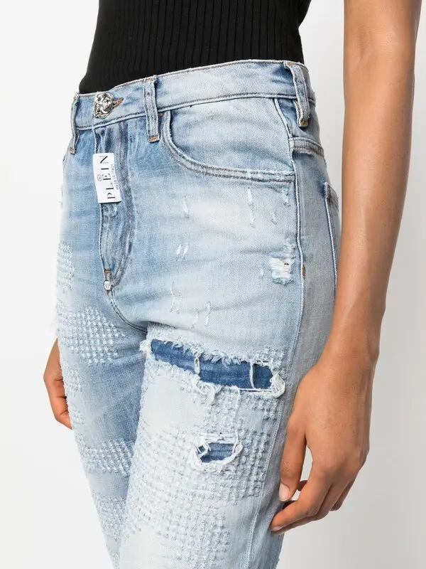 Philipp Plein Distressed Mom Jeans