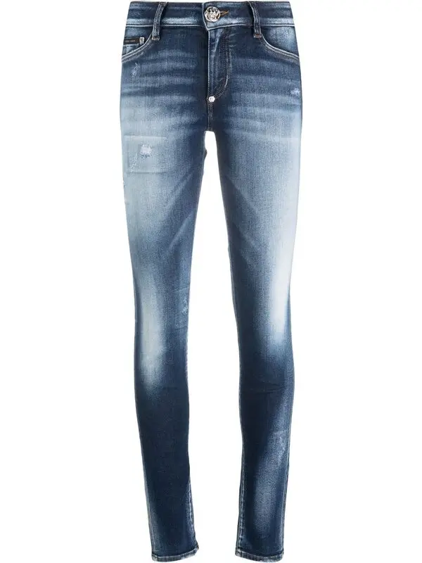 Philipp Plein High-waisted Skinny Jeans - Blue