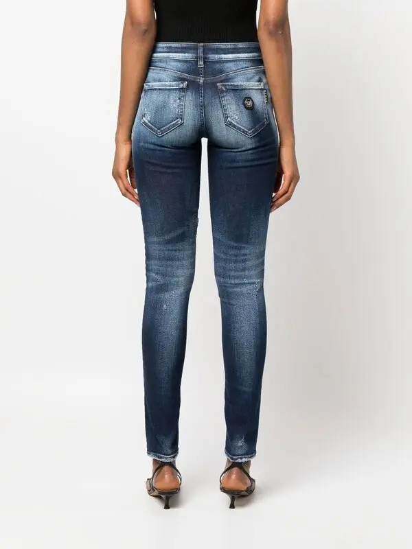 Philipp Plein High-waisted Skinny Jeans - Blue