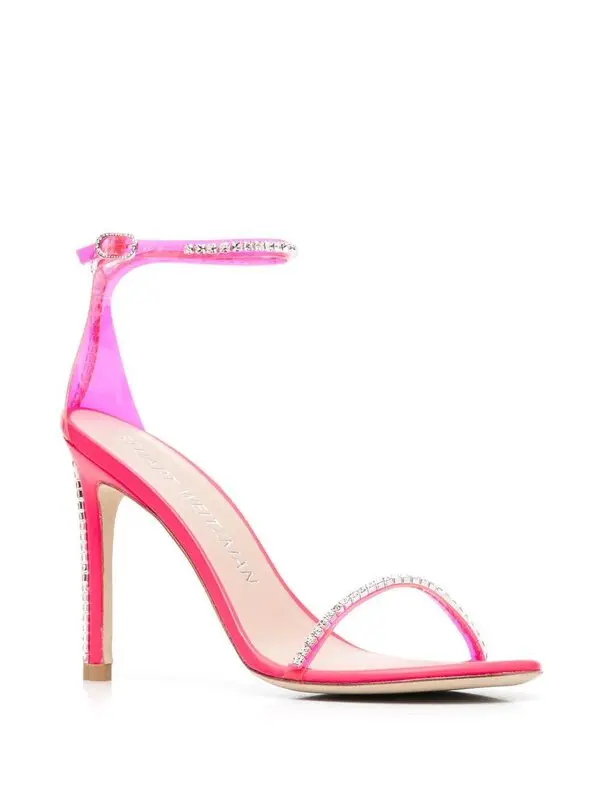 STUART WEITZMAN 120mm Crystal-embellished Sandals - Pink