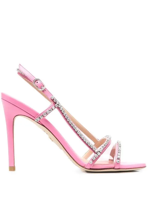 STUART WEITZMAN Mondrian Glam 100mm Sandals - Pink