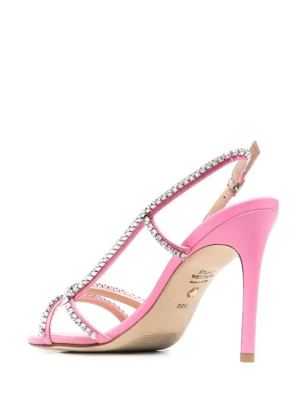 STUART WEITZMAN Mondrian Glam 100mm Sandals - Pink