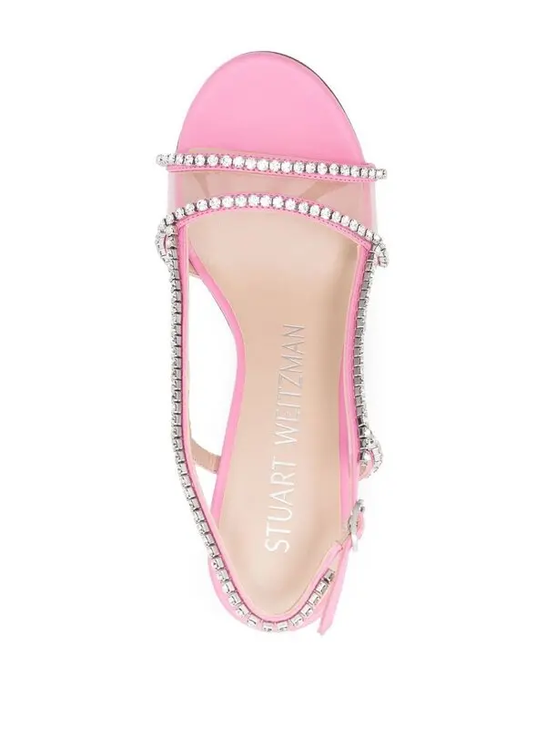 STUART WEITZMAN Mondrian Glam 100mm Sandals - Pink