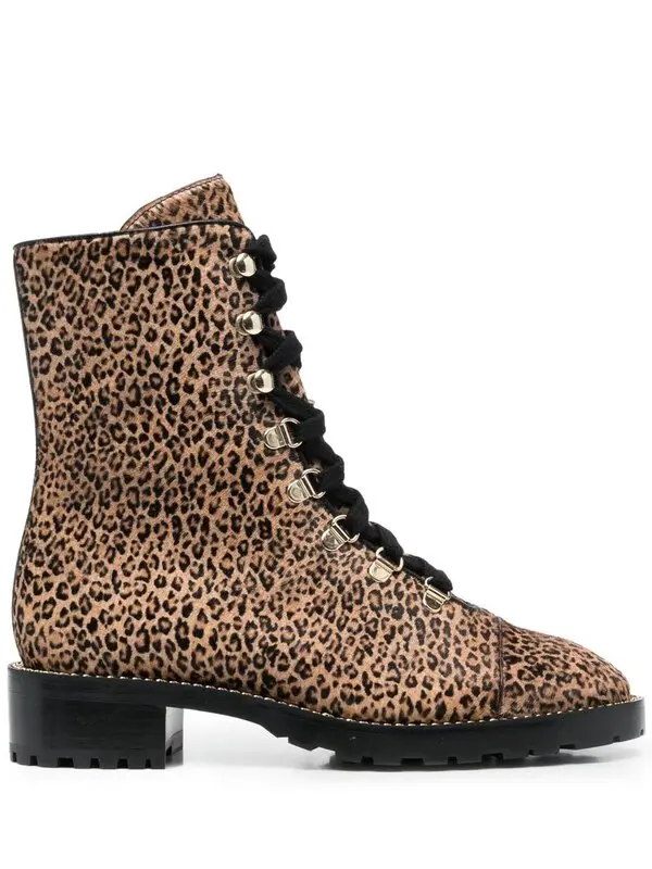 STUART WEITZMAN Jaguar-print Ankle Boots