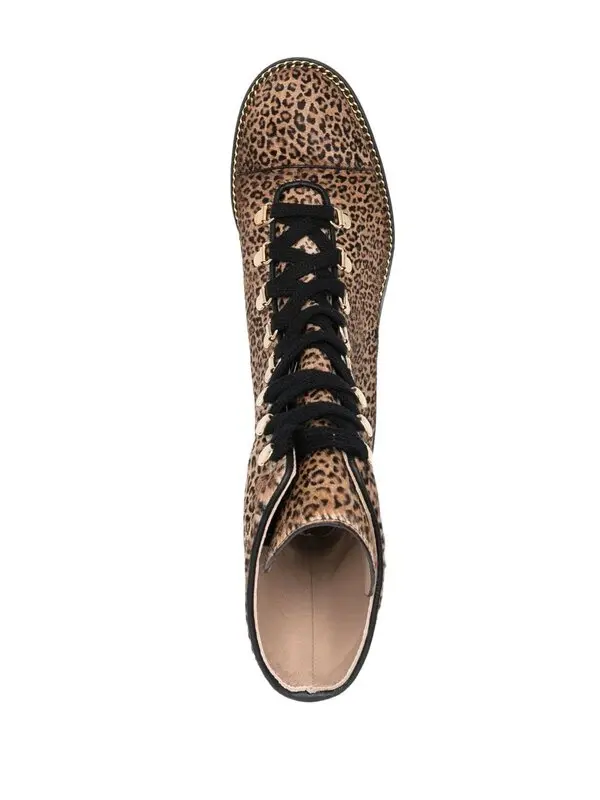 STUART WEITZMAN Jaguar-print Ankle Boots