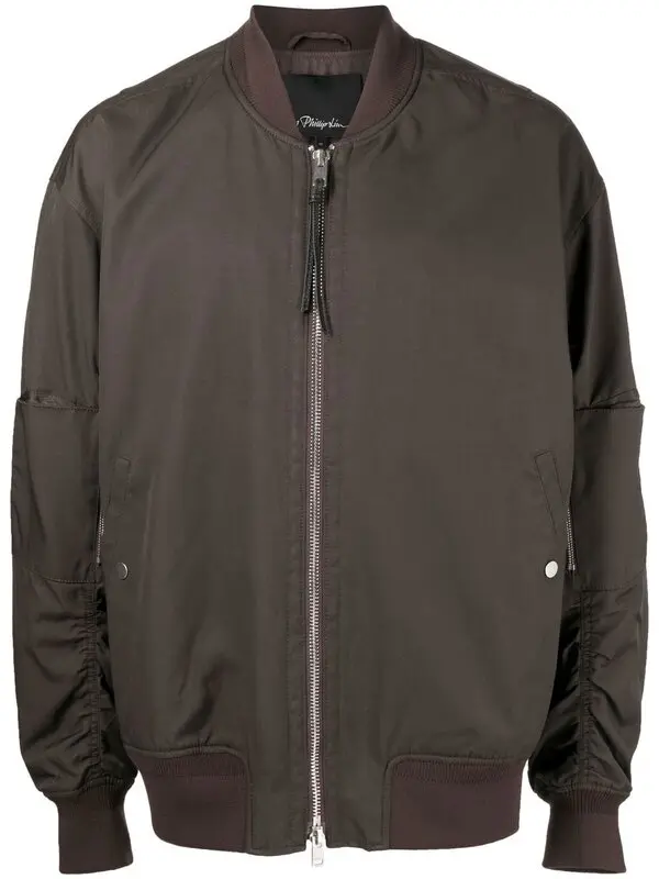 3.1 Phillip Lim Zip-front Bomber Jacket - Brown