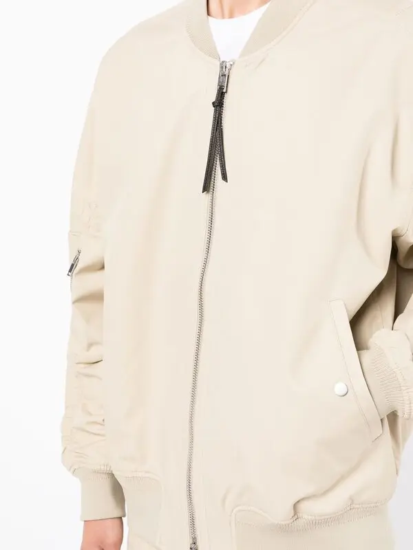 3.1 Phillip Lim Zip-front Bomber Jacket - Neutrals