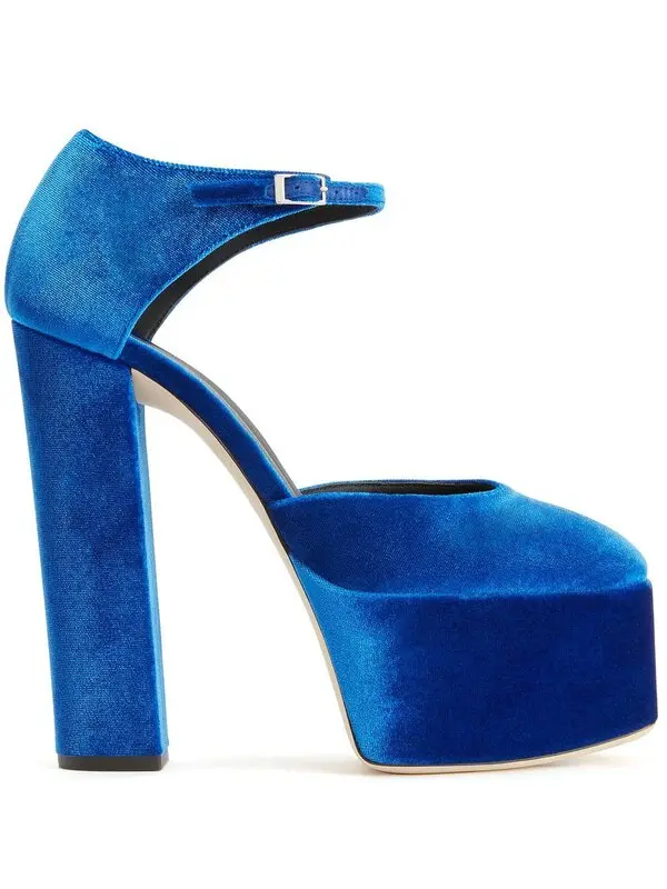 GIUSEPPE ZANOTTI 150mm Bebe Platform Pumps - Blue
