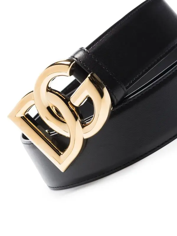 Dolce & Gabbana Logo Buckle Belt - Black