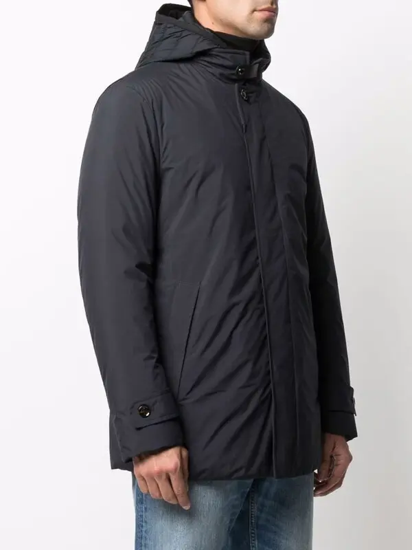 MOORER Raffaello-stp Padded Coat - Blue