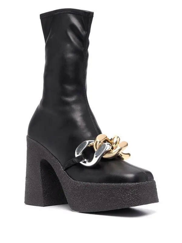 Stella McCartney Skyla Chain-embellished 120mm Boots