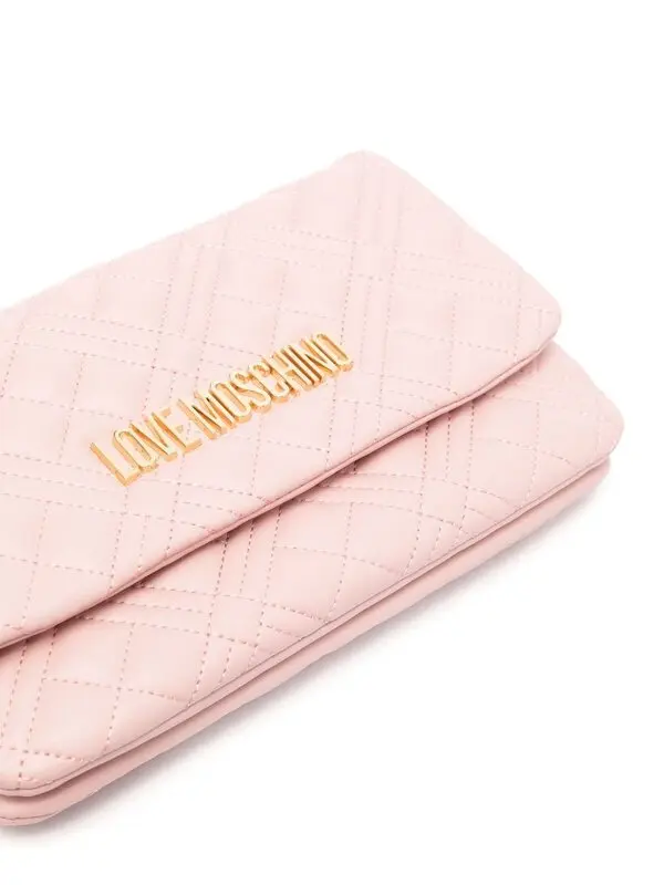 Moschino Logo-plaque Quilted Crossbody Bag